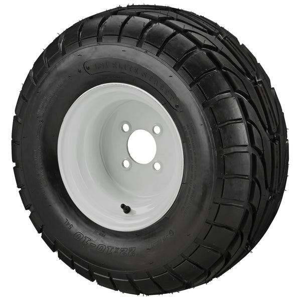 LSI 10" Steel White Wheel and Lifted Tire Combo - RM Cart