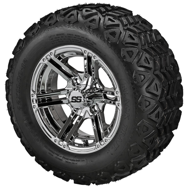 LSI 12" Yukon Mirror Wheel and Lifted Tire Combo (Centered) - RM Cart