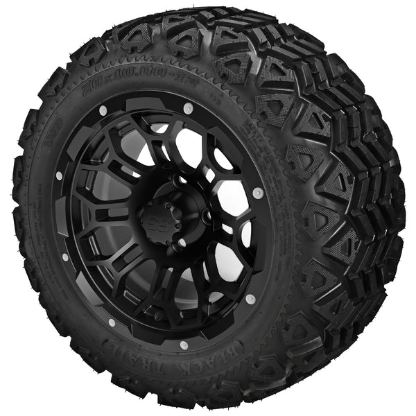 LSI 12" Hercules Gloss Black Wheel and Lifted Tire Combo - RM Cart