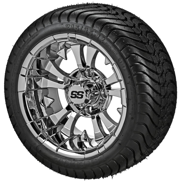 LSI 12" Warlock Mirror Wheel and Low Profile Tire Combo - RM Cart