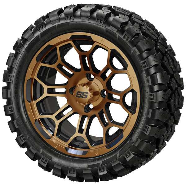 LSI 14" Hercules Black & Bronze Wheel and Lifted Tire Combo - RM Cart